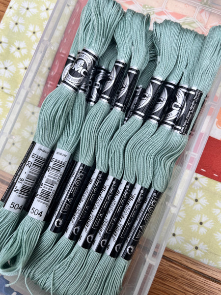 DMC Coton a Broder 504 Green/Blue 23m Quilting Embroidery Sewing Threa ...