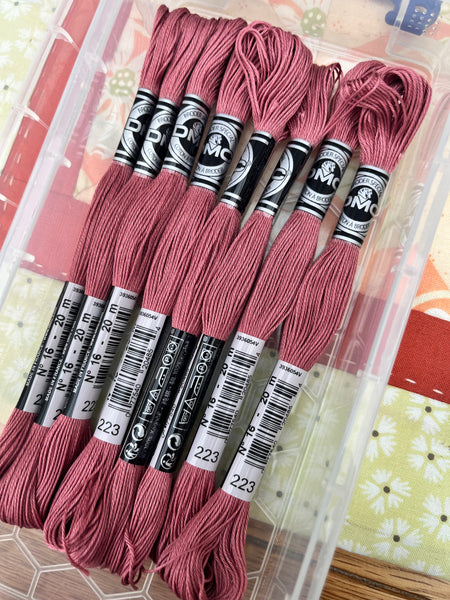 DMC Coton a Broder 223 Dusky Pink Rose 23m Quilting Embroidery Sewing ...